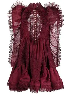 Zimmermann Kaleidoscope Doily-ruffle Mini Dress