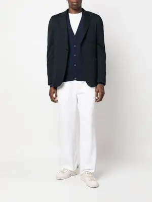 Colombo Button-down Knit Cardigan - Blue