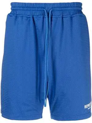 REPRESENT Logo-print Track Shorts - Blue