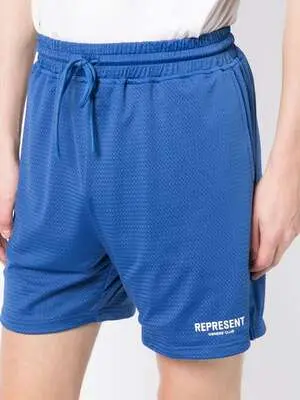 REPRESENT Logo-print Track Shorts