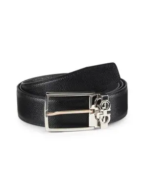 FERRAGAMO Core Adjustable Cut-to-size Leather Belt - Nero