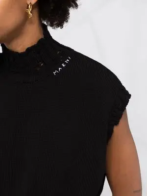 Marni Distressed Cropped Vest
