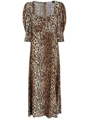 Rixo Leopard-print Midi Dress