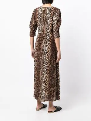 Rixo Leopard-print Midi Dress