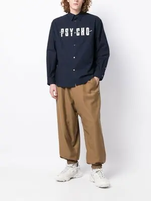 Undercover Psycho-print Long-sleeved Shirt