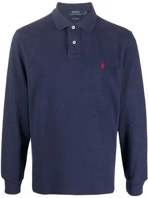Polo Ralph Lauren Polo Pony Long-sleeved Polo Shirt - Blue