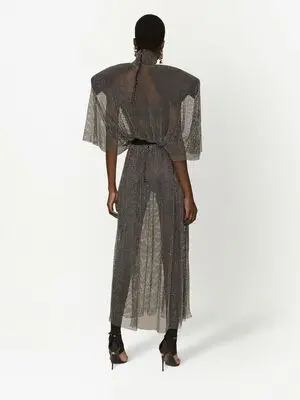 Dolce & Gabbana Rhinestone-embellished Mesh Maxi Dress