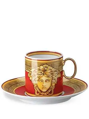 Versace Medusa Amplified Espresso Cup Set - Gold