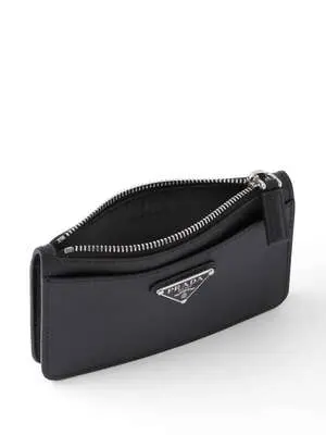 Prada Leather Card Holder - Black