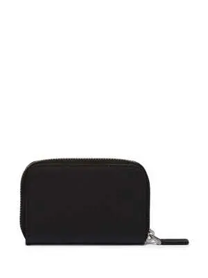Prada Logo-plaque Saffiano Coin Purse - Black