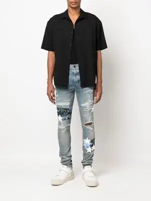 Amiri Star-patch Skinny Jeans
