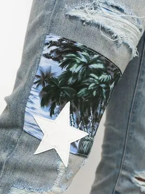 Amiri Star-patch Skinny Jeans