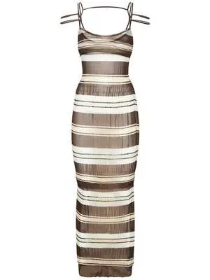 Jacquemus La Robe Sognu Sheer Recycled Tech Dress Multicolor