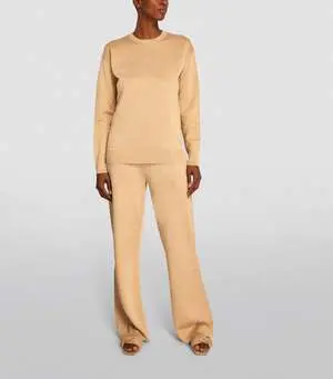 Olivia Von Halle Silk-cashmere Carmel Tracksuit