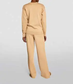 Olivia Von Halle Silk-cashmere Carmel Tracksuit