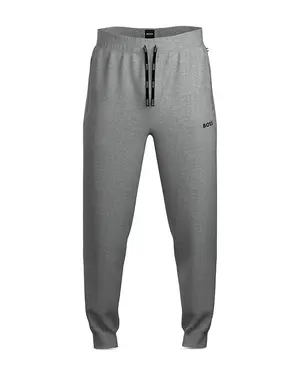 Hugo Boss Boss Mix & Match Cotton Blend Logo Print Joggers Regular Fit - Medium Gray