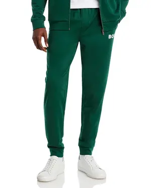 BOSS Ease Cotton Logo Print Joggers Regular Fit - Open Green
