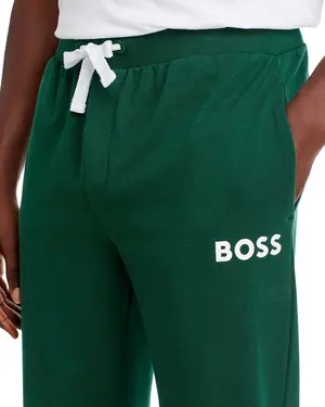 BOSS Ease Cotton Logo Print Joggers Regular Fit - Open Green
