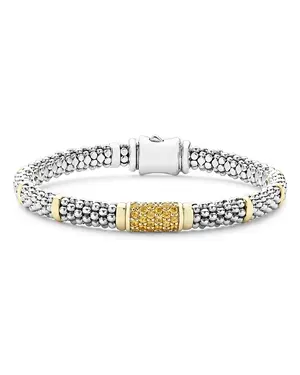 Lagos Signature Caviar Station Bracelet - Silver