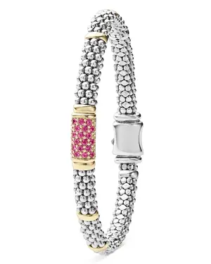 Lagos Sterling And 18k Gold Bracelet - Silver