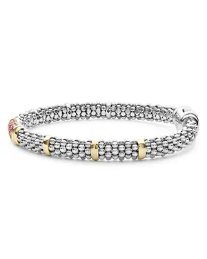 Lagos Sterling And 18k Gold Bracelet - Silver