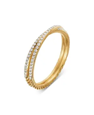 David Yurman Dy Crossover Band Ring - Gold