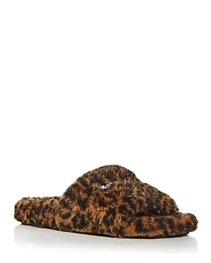 Balenciaga Furry Slide Sandals In Leopard - 30% Off  display picture 3