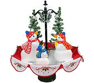 NORTHLIGHT Norhtlight 31' Musical Snowman Family In Umbrel A Base Decor - One-color