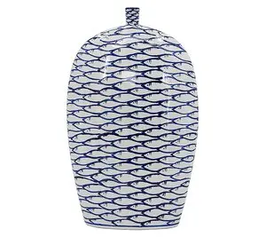 BARBARA KING 19.5' Oceanic Painted Vase - One-color