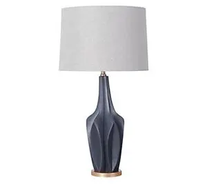 HOMEROOTS Sculptural Slate Blue Table Lamp - One-color