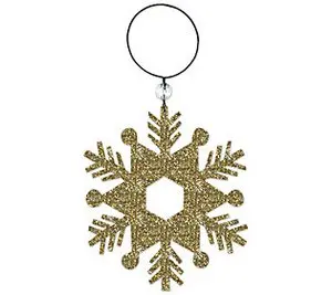 SUNSET VISTA DESIGNS S/4 Gold Snowflake Ornamen T - One-color