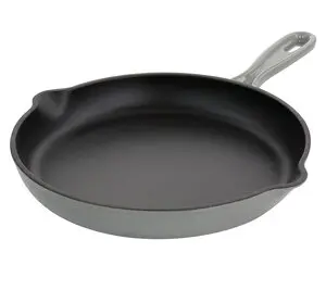 MEGACHEF 10.25' Enameled Round Cast Iron Skille T In Gray - One-color