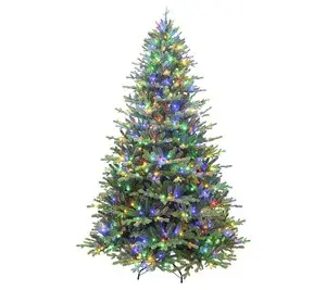FRASER HILL FARM 7.5' Oregon Pine Christmas Tre E With Multi - One-color
