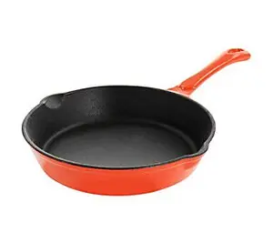 MEGACHEF 8' Enameled Round Seasoned Cast Iron F Rying Pan - One-color
