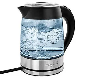 MEGACHEF 1.8l Glass And Stainless Steel Electri C Tea Kettle - Silver