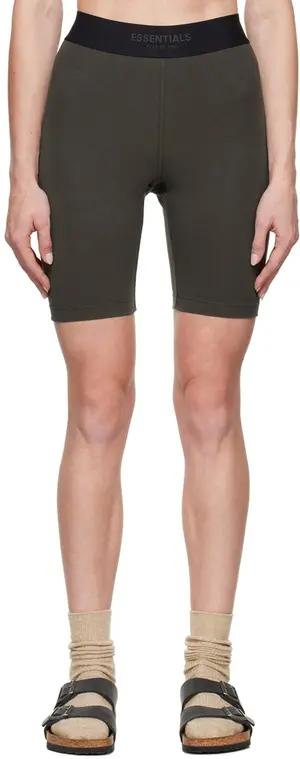 Fear Of God Fear Of God ESSENTIALS Brown Cotton Shorts - Off Black