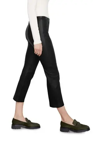 Vince Crop Flare Leather Pants