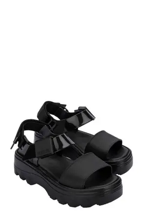Women's Black Chunky Platform Sandals