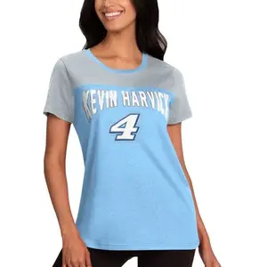 G-III 4HER BY CARL BANKS Gray Kevin Harvick Box Score T-shirt - Light Blue