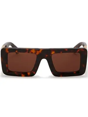 Off-White Arrows-motif Sunglasses - Brown