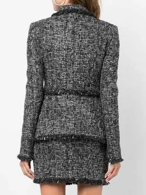 Philipp Plein Belted-waist Tweed Blazer