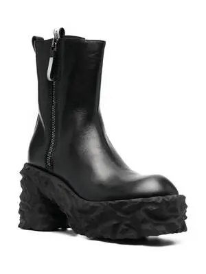 Premiata 110mm Zip-up Chunky Leather Boots