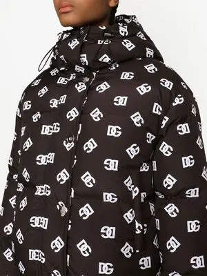 Dolce & Gabbana Dg-logo Hooded Puffer Jacket