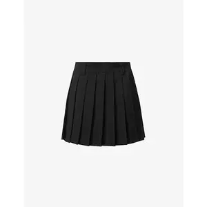 Miu Miu Tela Pleated Wool-blend Mini Skirt Nero