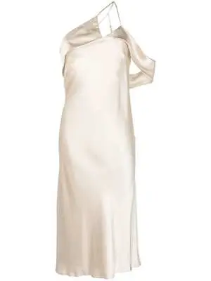 Michelle Mason Silk Satin Midi Dress
