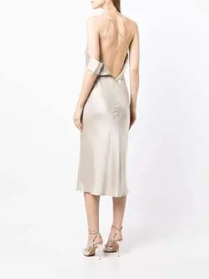 Michelle Mason Silk Satin Midi Dress