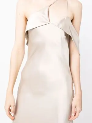 Michelle Mason Silk Satin Midi Dress
