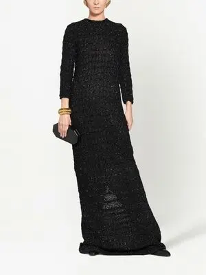 Balenciaga Tweed Maxi Dress
