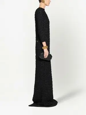 Balenciaga Tweed Maxi Dress