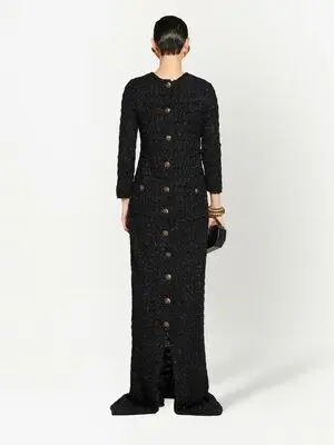 Balenciaga Tweed Maxi Dress
